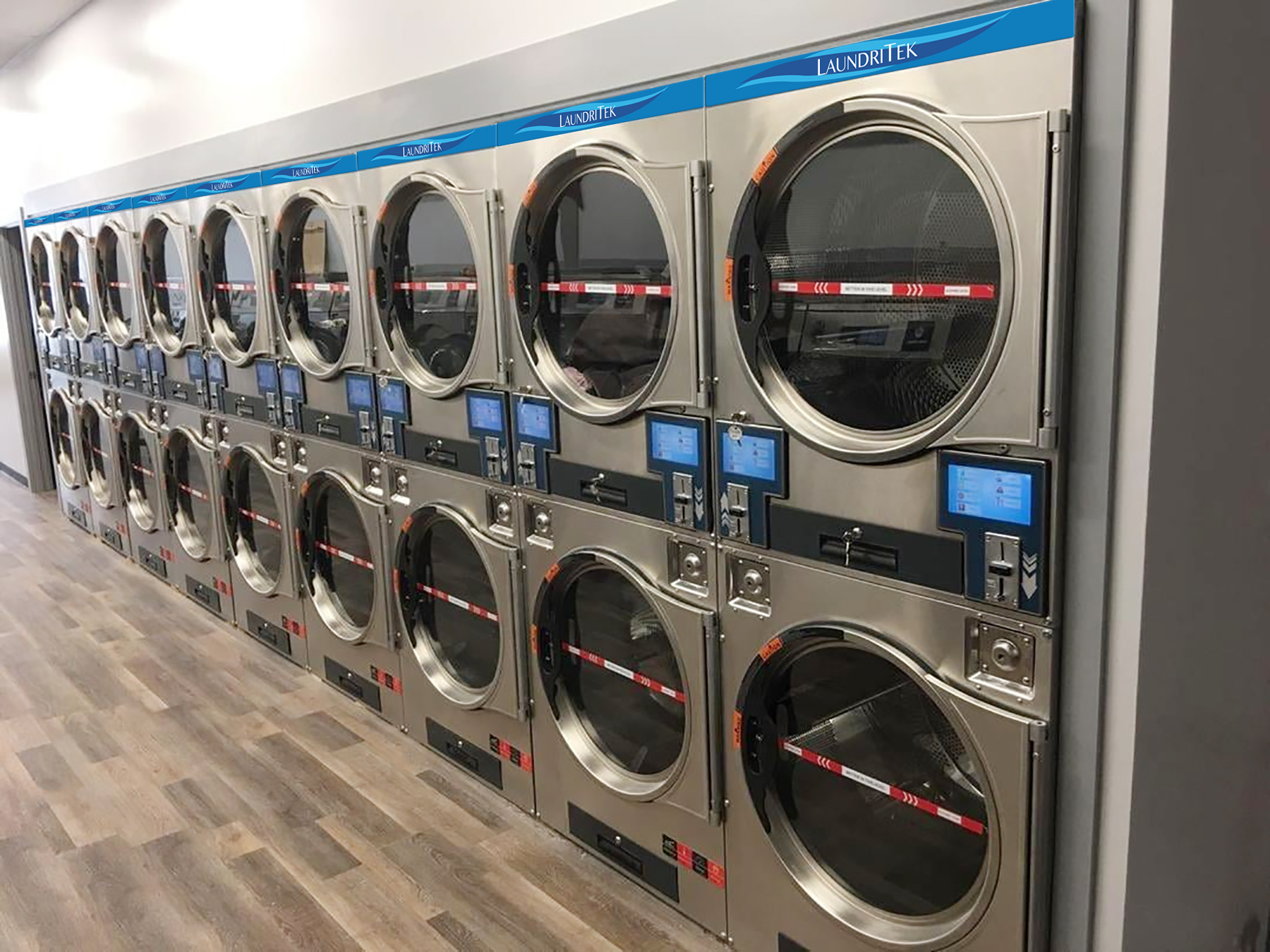 Stackable Blue Wave Washers and Dryers: UV washing machines